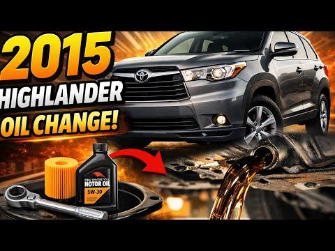 How to Change Engine Oil and Oil Filter on a 2015 Toyota Highlander 2 ...