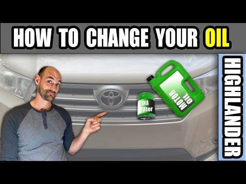 How to Change Engine Oil and Filter on a 2013 Toyota Highlander 2.7L by ...