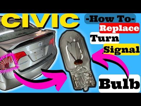 How to Replace Rear Turn Signal Bulbs on a 2009 Honda Civic (Trunk ...
